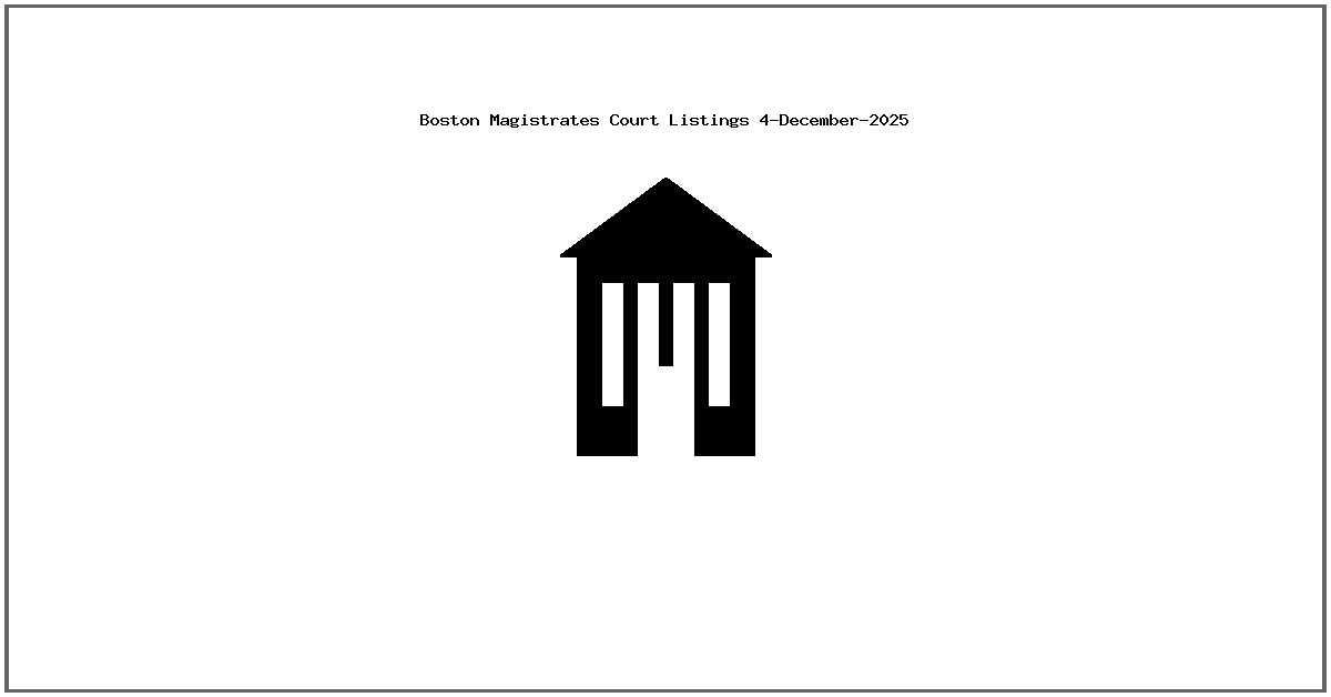 Boston Magistrates Court Listings 4-December-2025